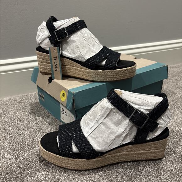 Toms | Shoes | Toms Womens Audrey Espadrille Platform Wedge Athletic ...